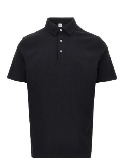 Aspesi Button-front Short-sleeve Polo Shirt - Black