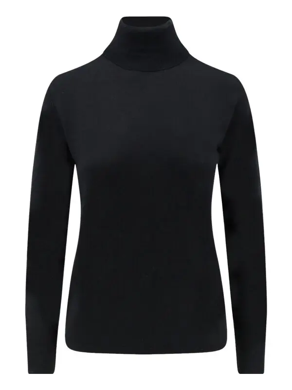 Aspesi Virgin Wool Roll Neck Jumper - Black
