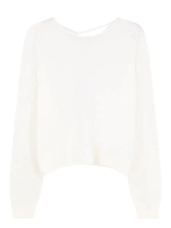 Aspesi Lace-up Detail Sweater - White