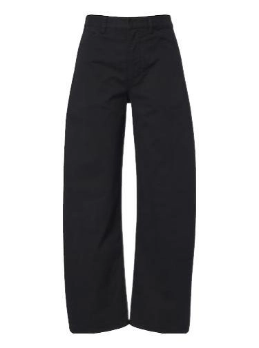 NILI LOTAN Tribeca Cotton Twill Barrel-leg Pants - Grey