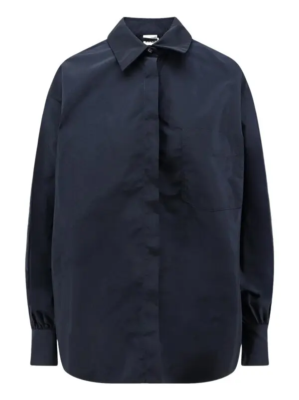 Aspesi Long Sleeve Shirt With Snap Closures - Blue