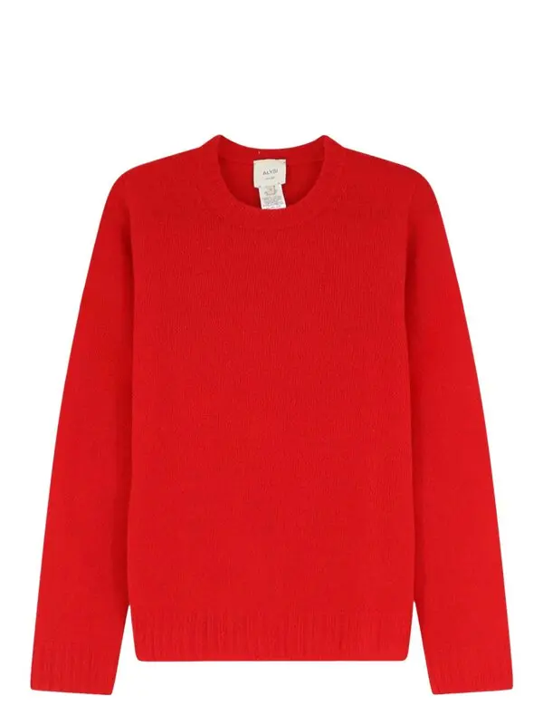 ALYSI Long-sleeved Crew Neck Sweater - Red