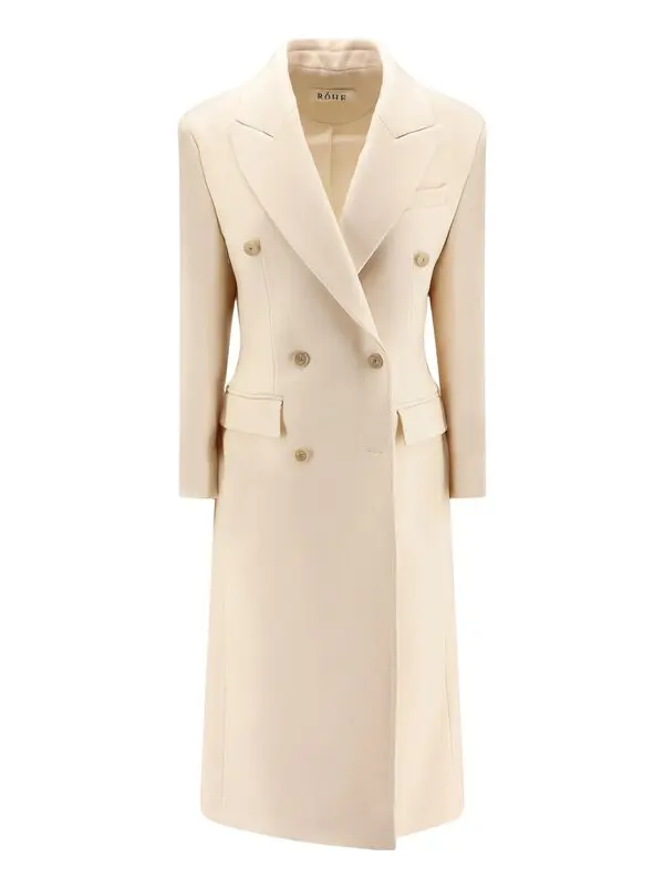 RÓHE Double-breasted Coat - Off-white