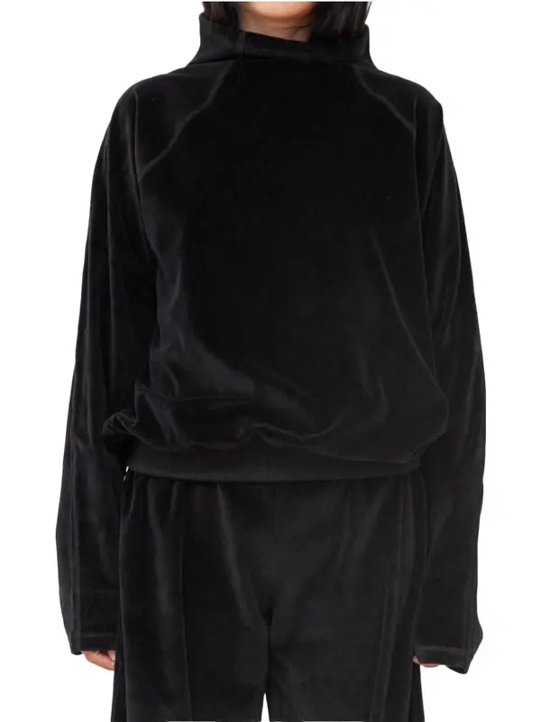 BASERANGE Long-sleeved Turtleneck Sweater - Black