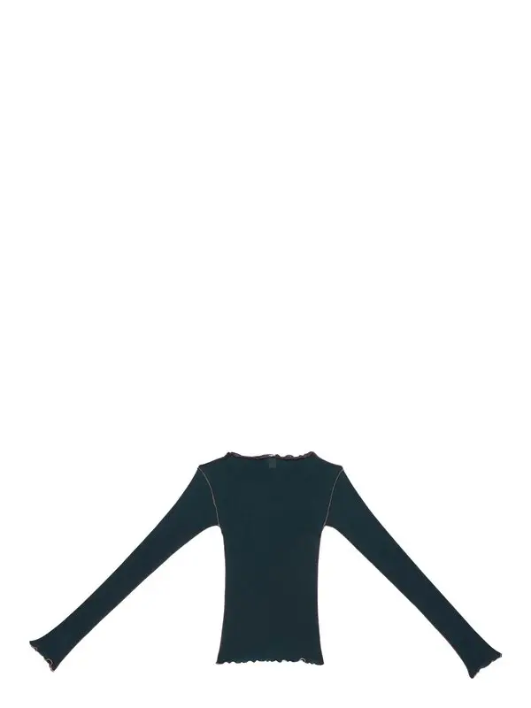 BASERANGE Long-sleeved T-shirt With Boat Neckline - Green