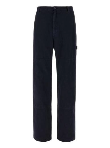 Dolce & Gabbana Logo Plaque Straight Leg Pants - Black