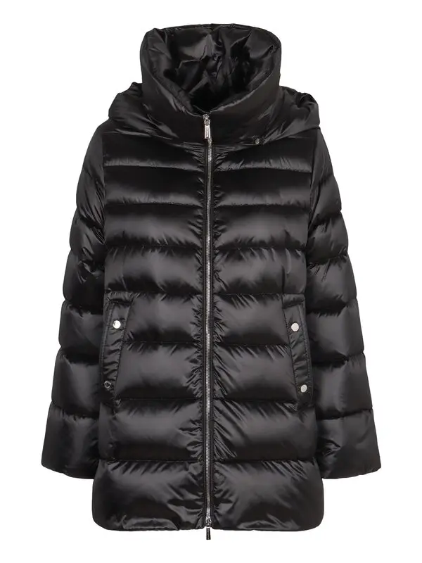 MOORER Natalia Hooded Down Jacket - Black