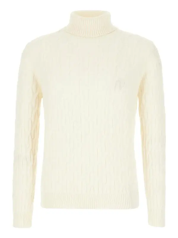 ZANONE Cable Knit Turtleneck Sweater - White