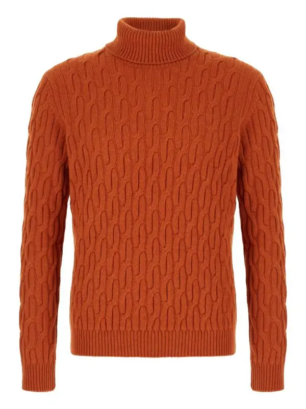 ZANONE Long-sleeved Turtleneck Sweater - Brown
