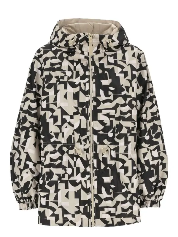 Mackage Pattern Print Hooded Casual Jacket - Black