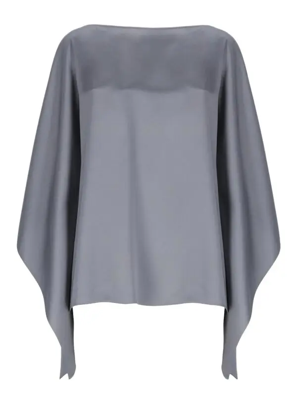 LANVIN Boat Neck Caftan Top - Gray