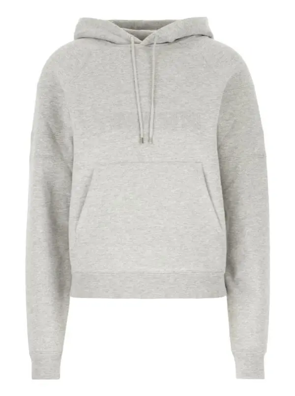 Saint Laurent Long-sleeved Hooded Sweater - Grey