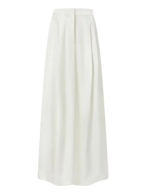 Pinko Pleated Wide-leg Trousers - White