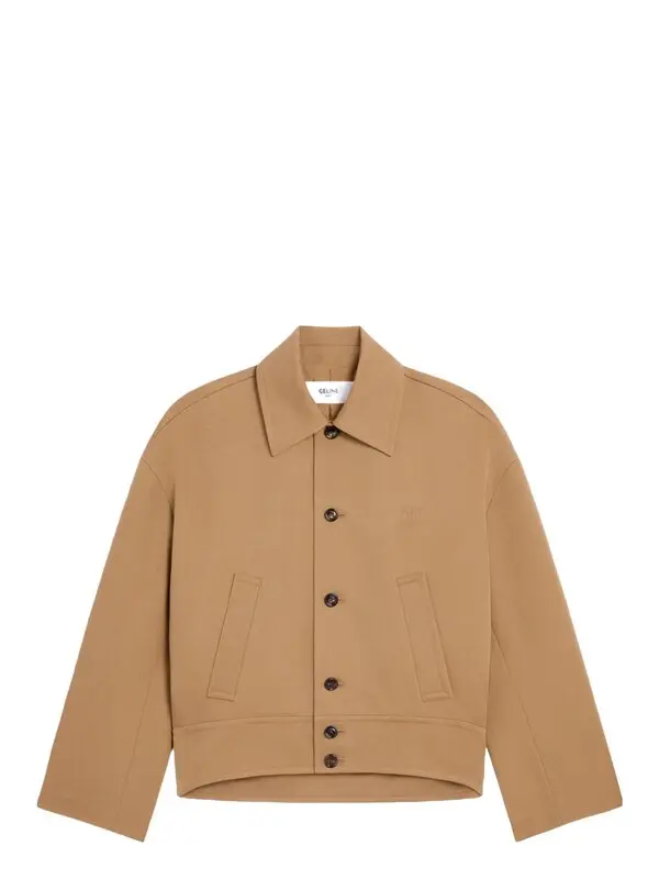 Celine Cotton Wool Gabardine Jacket - Camel