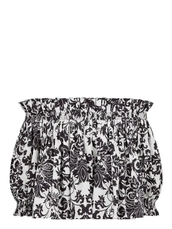 Dior Off-shoulder Printed Top - Black