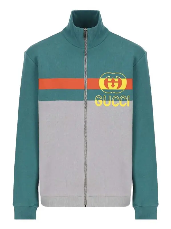 Gucci Logo-print Cotton Track Jacket - Blue