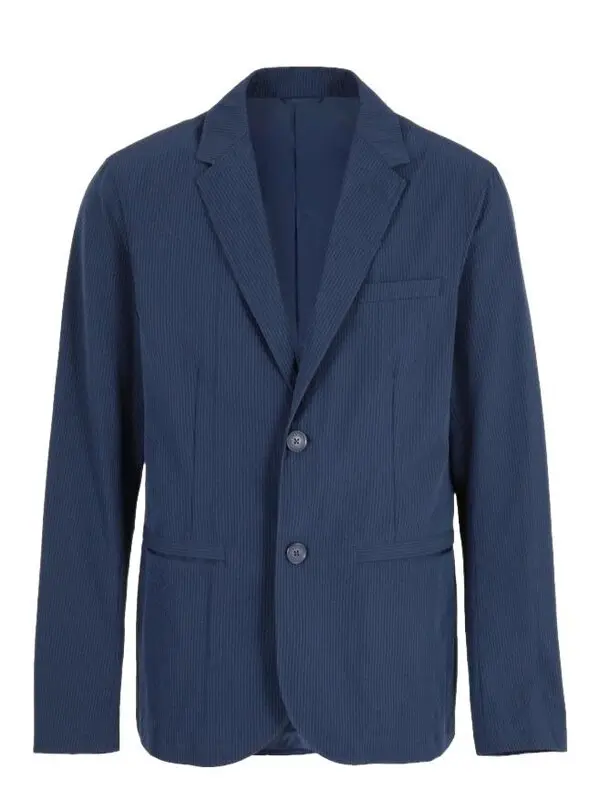 Armani Exchange Single-breasted Blazer - Navy Blue