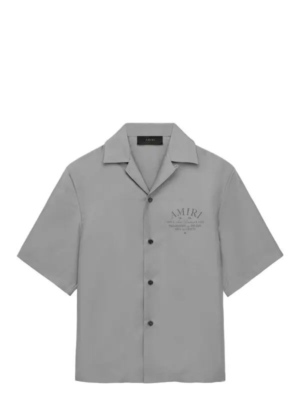 Amiri Logo Printed Short-sleeved Shirt - Grey