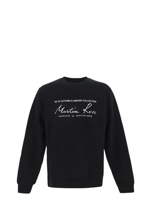 Martine Rose Logo-print Cotton Sweatshirt - Black