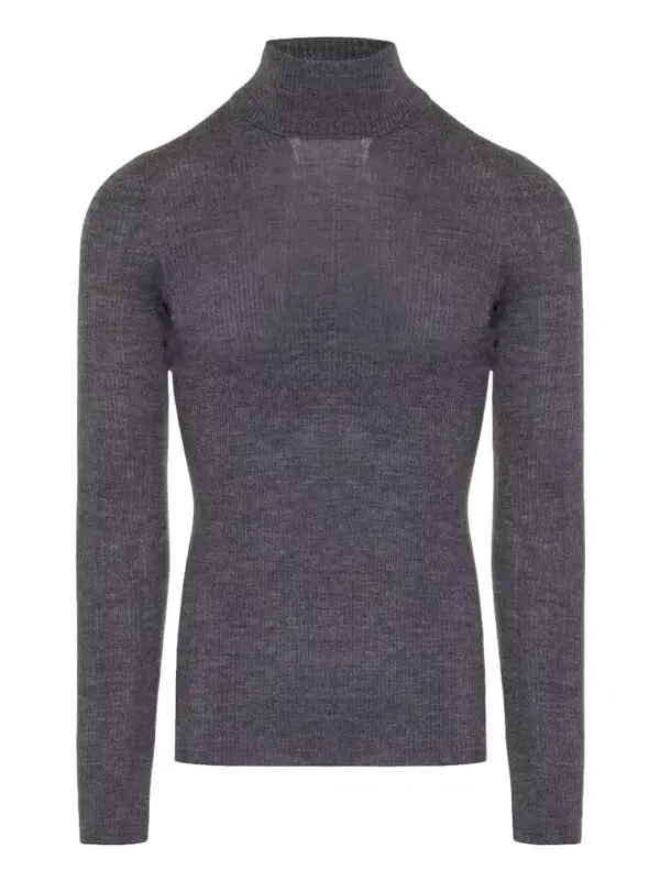 Gucci Ribbed Wool Roll Neck Jumper - Black