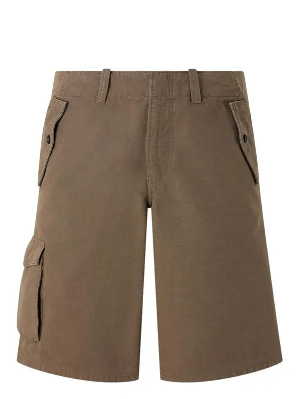 JEANERICA Monti Straight-leg Cotton Shorts - Brown