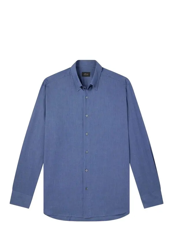 Brioni Cotton-poplin Shirt - Blue