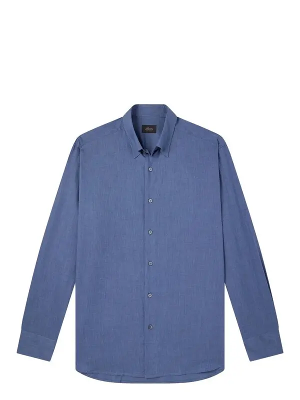 Brioni Cotton-poplin Shirt - Blue