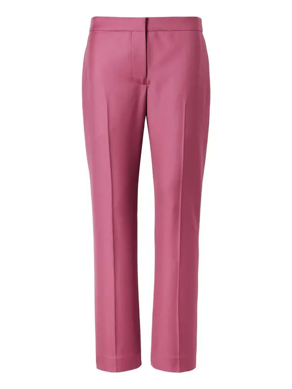Alexander McQueen Wool Straight-leg Tailored Pants - Pink