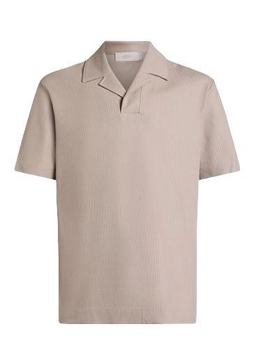 Agnona Polo Shirt Taupe Size Cotton - Grey