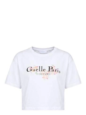 GAELLE PARIS Cotton T-shirt With Logo Print - White