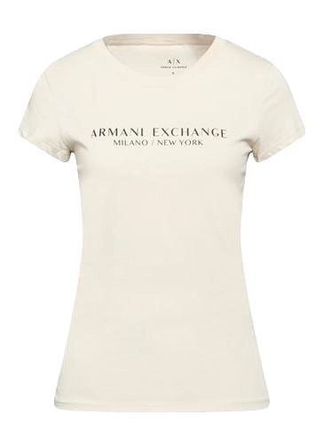 Armani Exchange Cotton Printed T-shirt - Beige