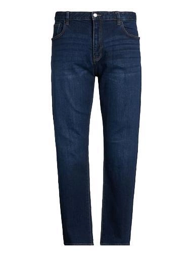 Armani Exchange Tapered Jeans In Dark Wash Denim - Blue