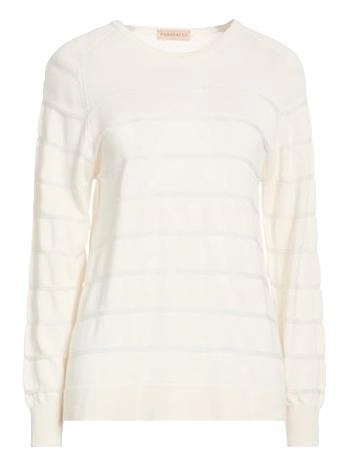 PUROTATTO Silk And Cashmere Sweater With Metallic Stripes - Cream