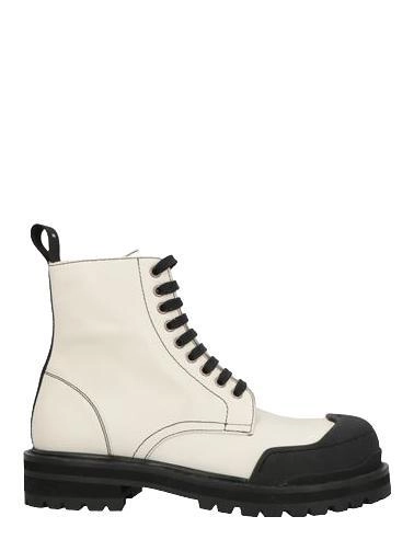 Marni Ankle Boots In Leather - Cream