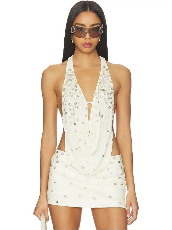 ANONIE Irene Halterneck Top - Cream
