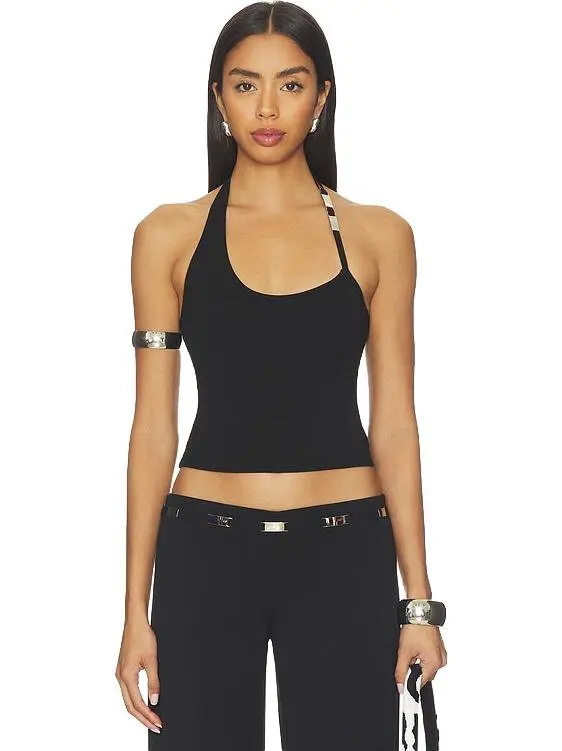 ANONIE Zoe Halterneck Top - Black