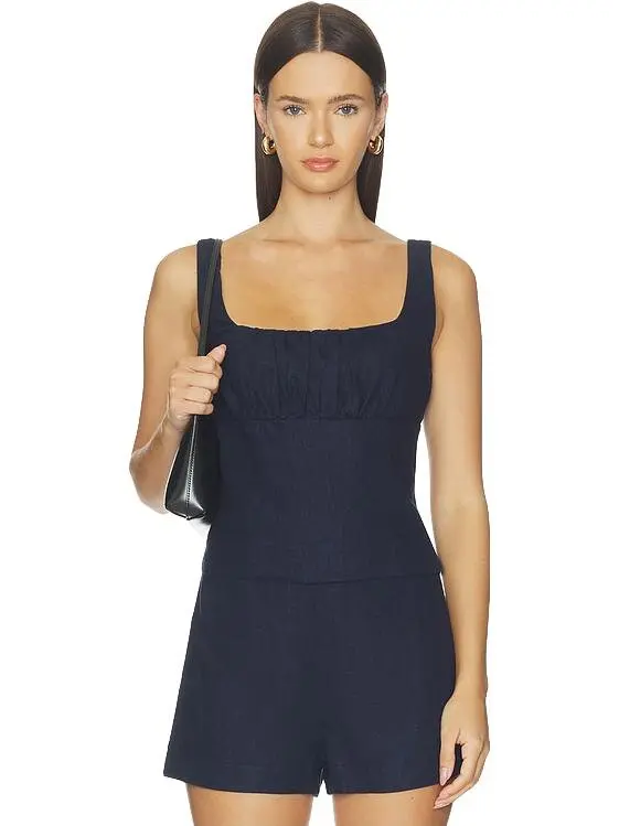ELODIE THE LABEL Dwyn Top - Navy