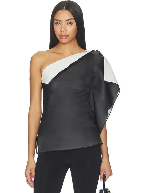 RÓHE Sculptural Double Layered Top - Black