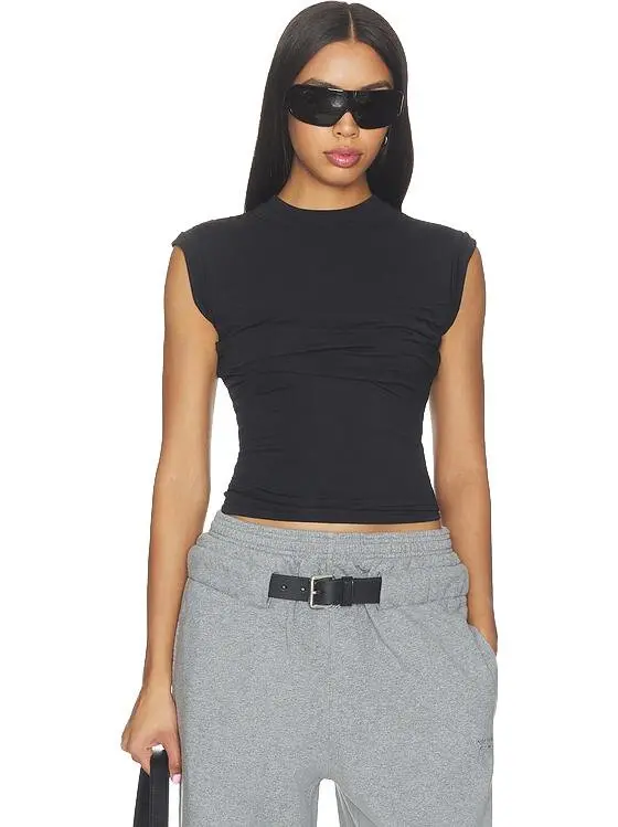 Alexander Wang Twisted Bust Layered Tank - Black