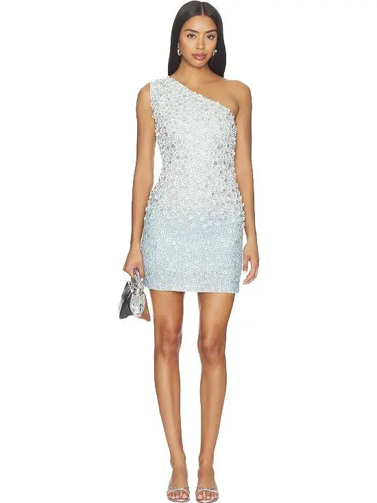 LA FUORI Embellished Mini Dress - Blue