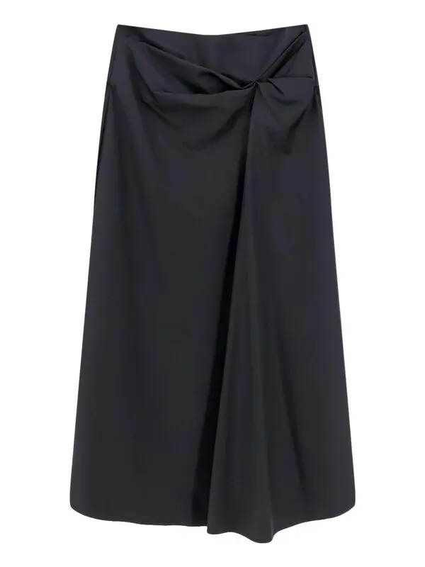 Max Mara Cotton Blend Flared Skirt - Black