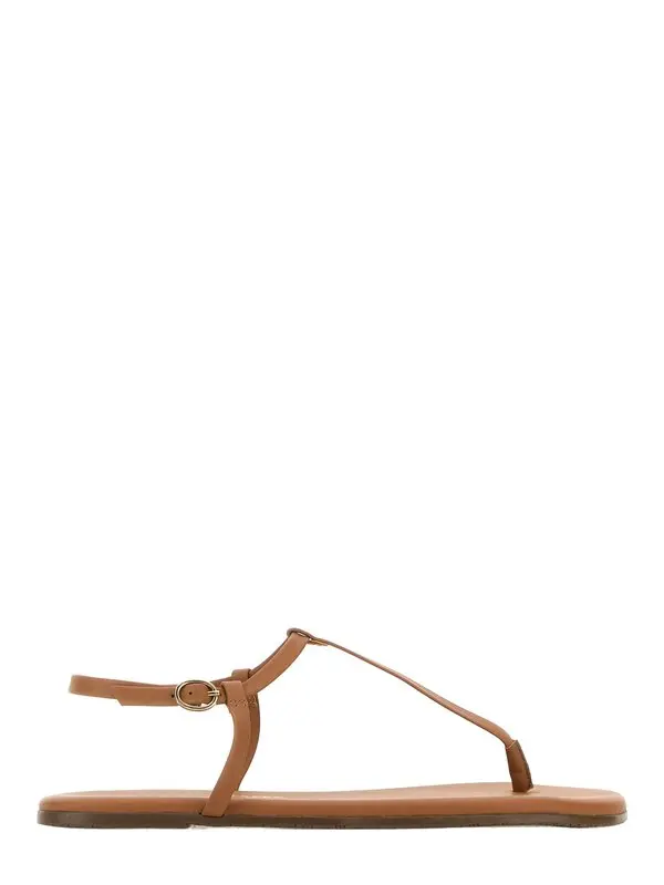 Tkees Mariana Leather Thong Sandals - Light Brown