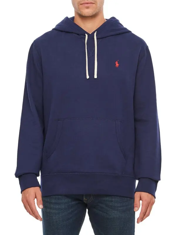 Polo Ralph Lauren Embroidered Logo Hoodie - Blu