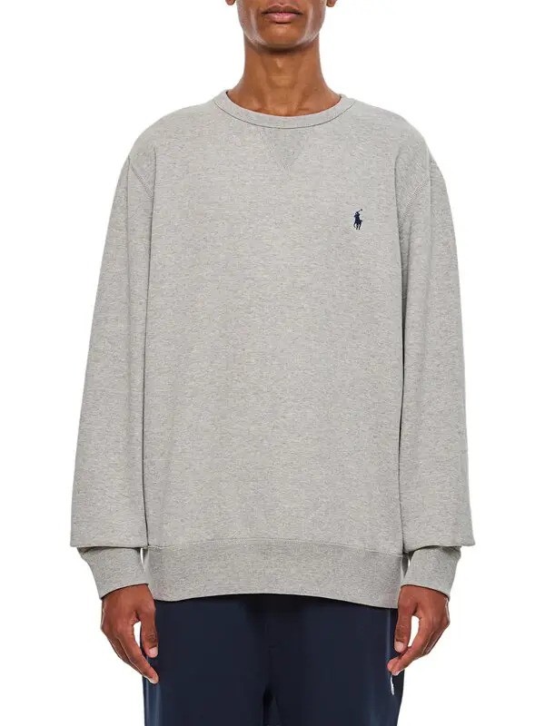 Polo Ralph Lauren Crewneck Sweatshirt With Embroidered Logo - Grigio