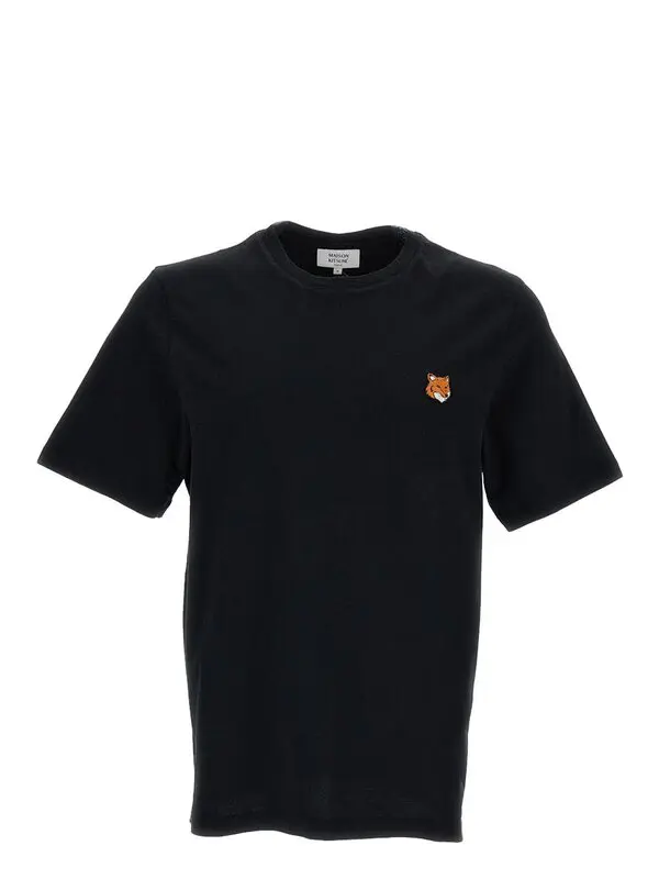 Maison Kitsuné Regular-fit T-shirt Fox Head - Black