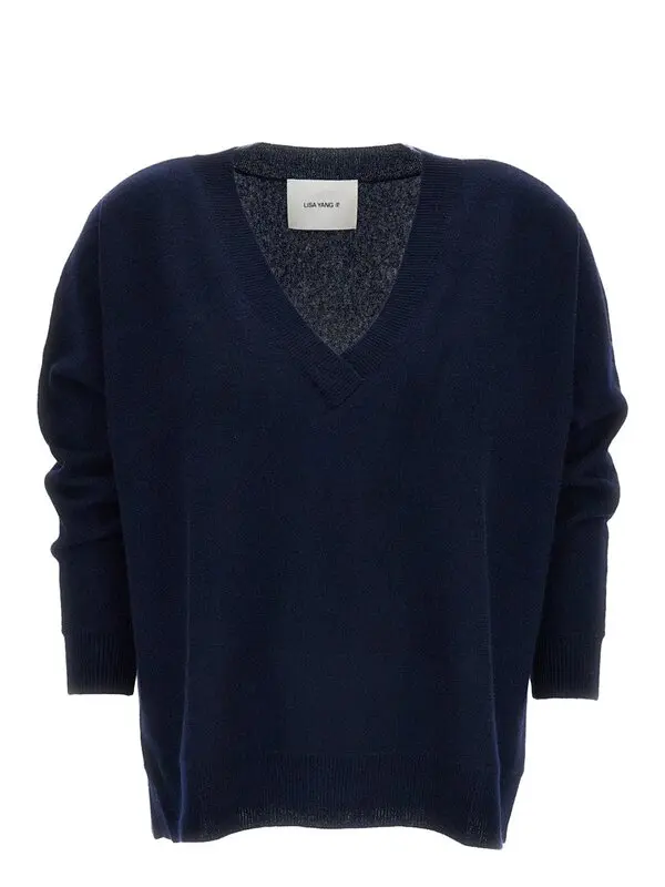 LISA YANG Kenny V-neck Cashmere Sweater - Blu
