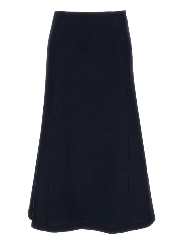 THELATEST Erica Wool-blend Flannel Midi Skirt - Blue