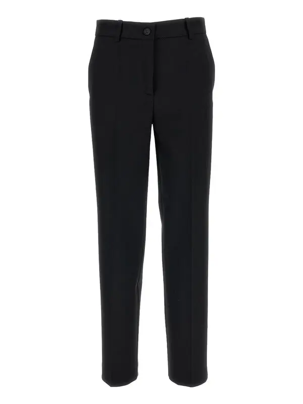 PAROSH Straight-leg Trousers - Black