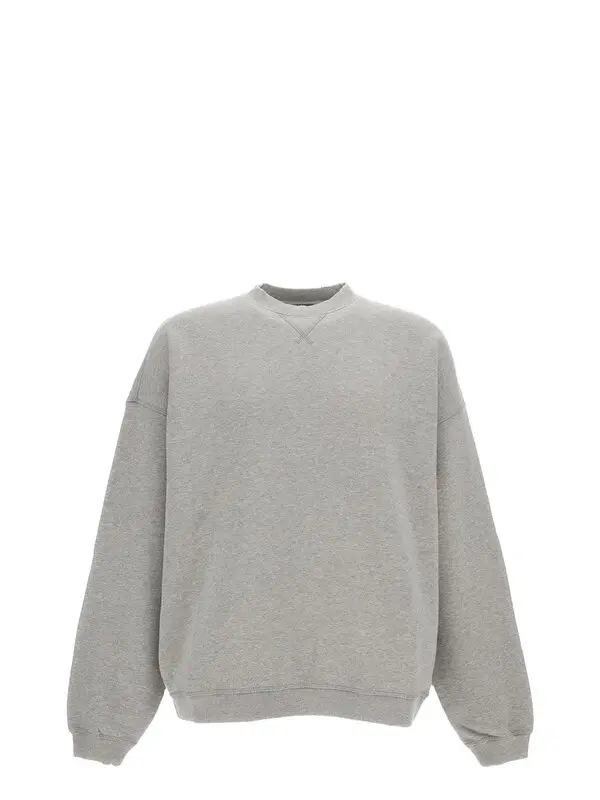 GOLDEN GOOSE Oversized Crew-neck Sweatshirt With Logo Detail - Grey
