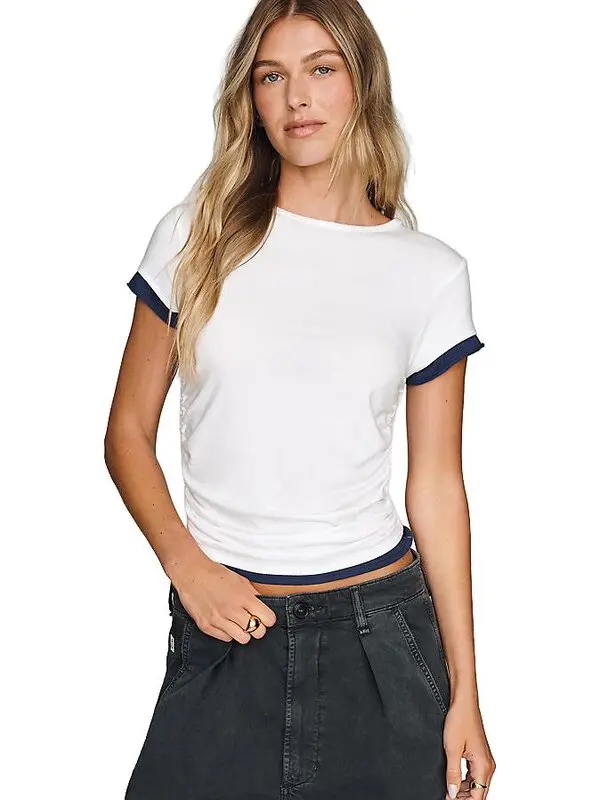 Anthropologie Evan Cinched Baby T-shirt - Ocean Cavern